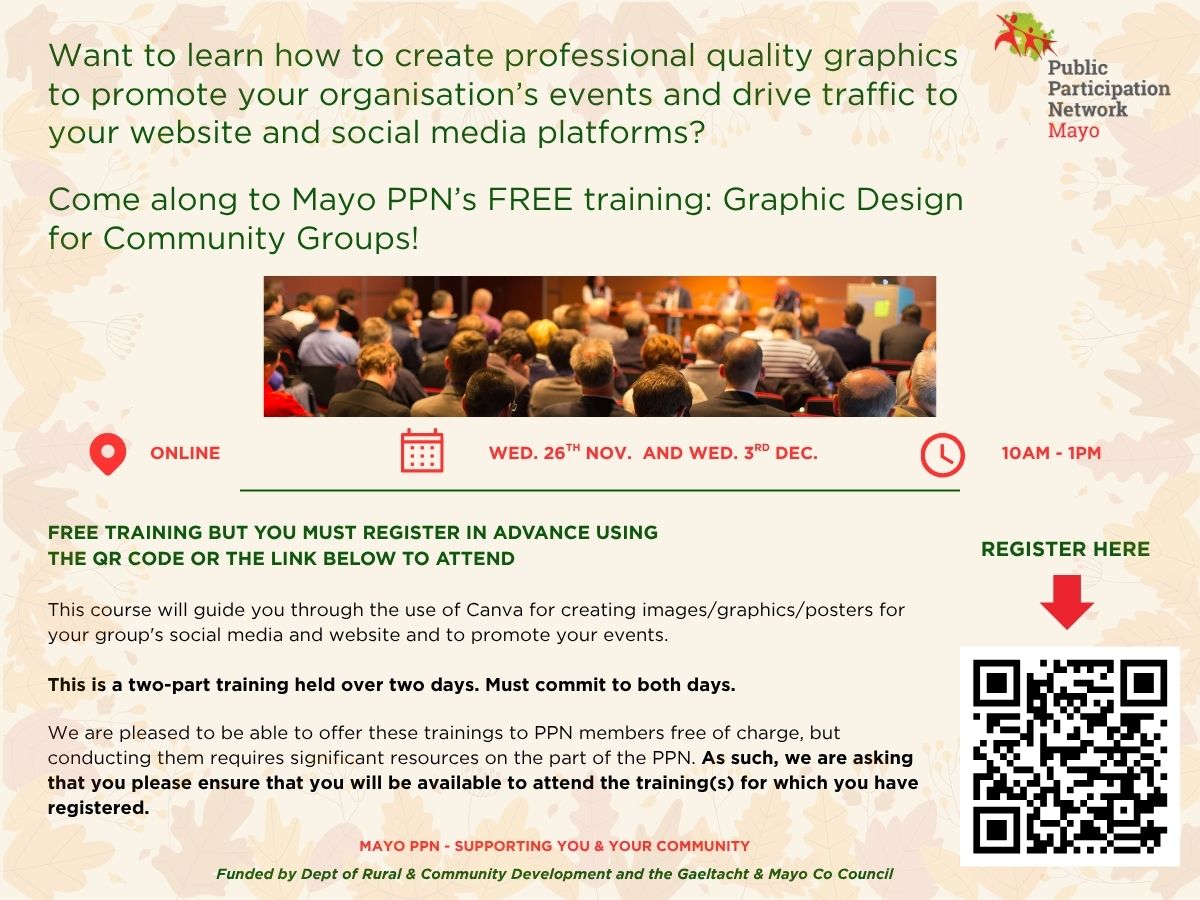 FREE Graphic Design Training for Community Groups - Mayo PPN